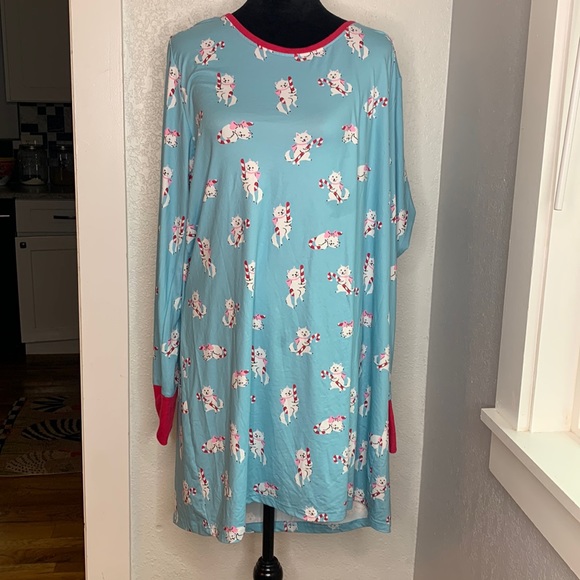 munki munki | Intimates & Sleepwear | Munki Munki Blue Cat Candy Canes ...